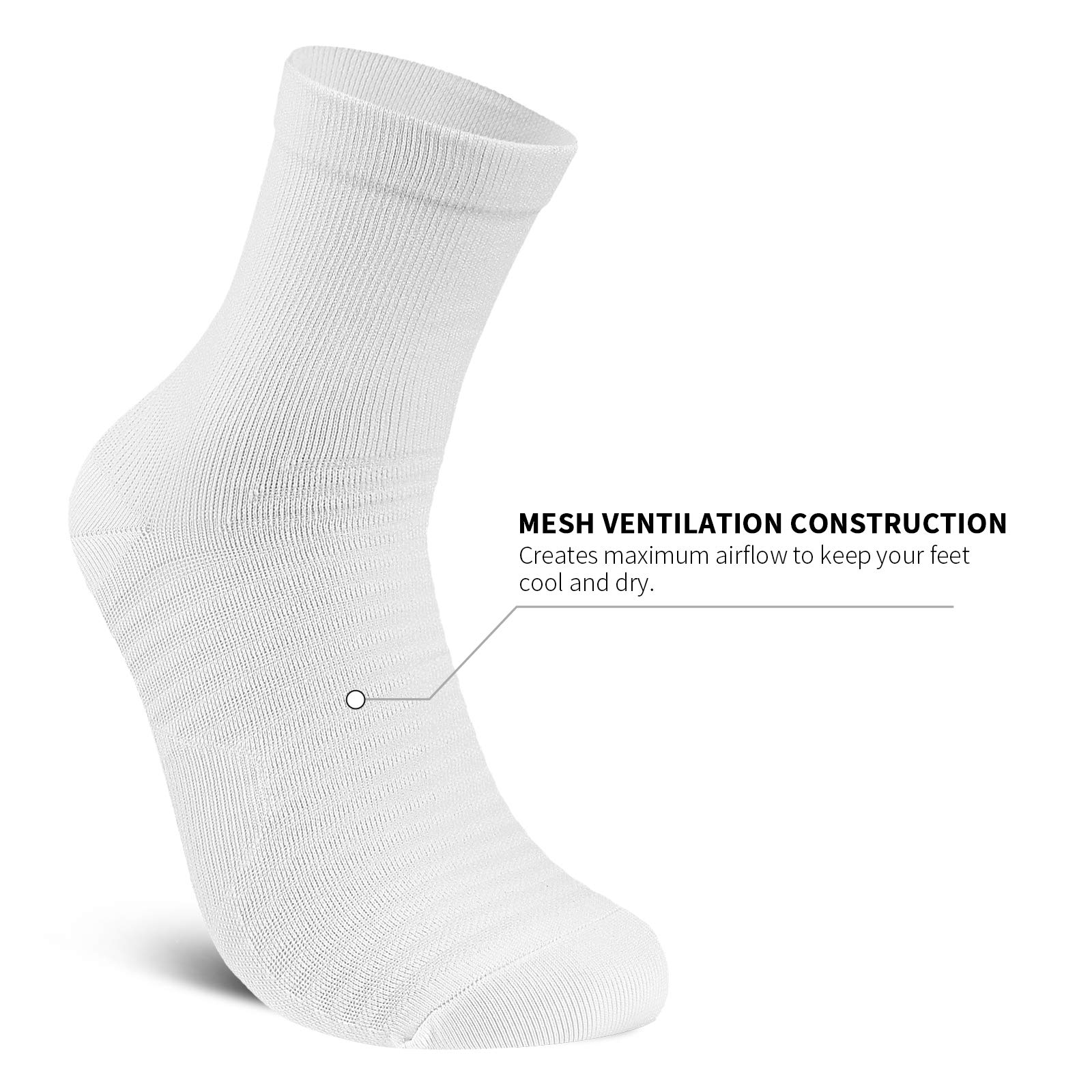 Compression Running Ankle Socks for Men and Women (6 Pairs), Quarter Athletic Socks for Running, Cycling, Golf, Work
