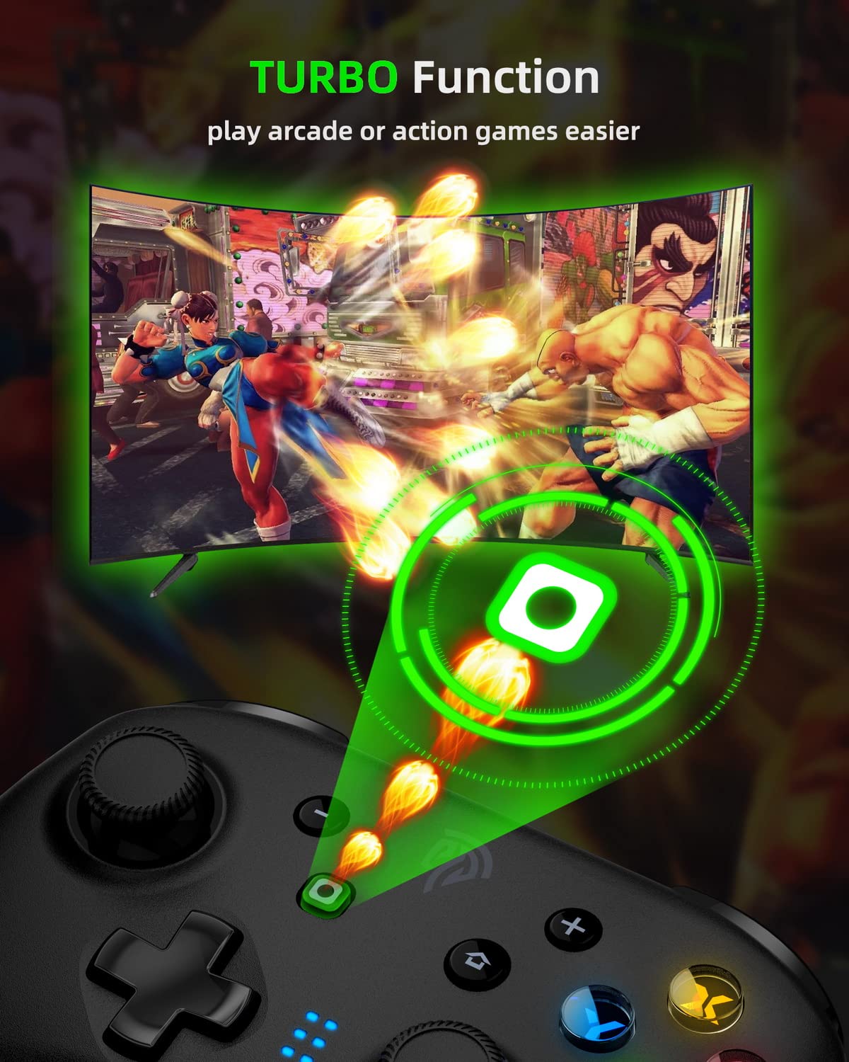 EasySMX Switch Pro Controller for Nintendo Switch/Lite/OLED, Wireless Switch Pro Controller with 4 Programmable Buttons, Dual Vibration, Turbo, Motion Control, LED Light, Wake up Function