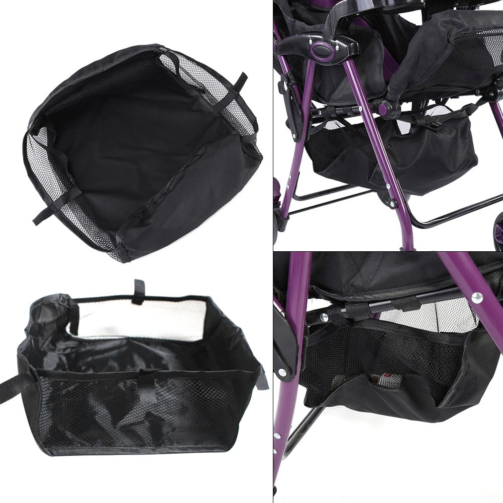 Ejoyous Baby Stroller Basket, Under Stroller Organizer Bag Pram Bottom Storage Case Pushchair Shopping Basket for Storing Baby Product, 11.8 x 11.8 x 3.9 Inch