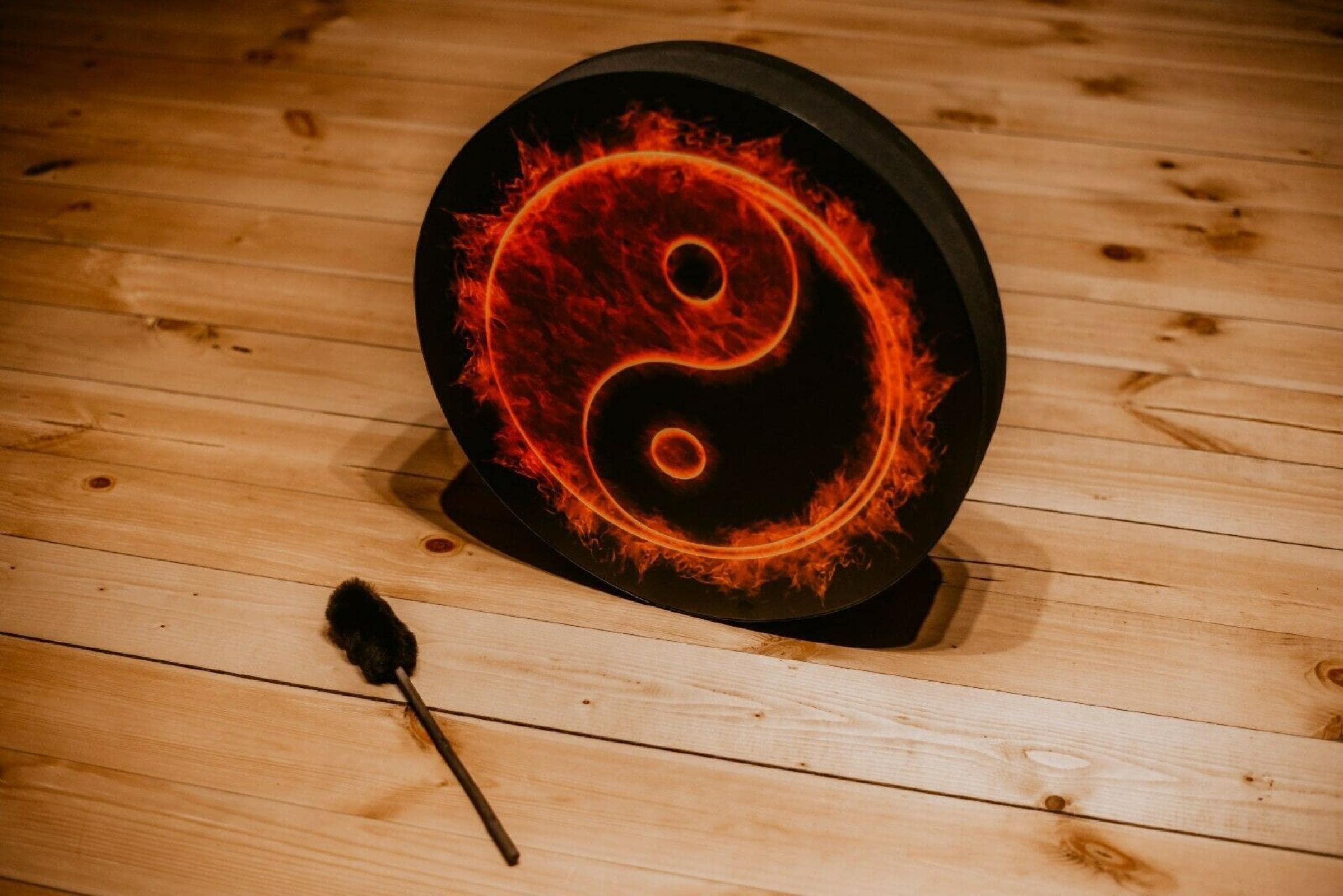 Crab shopkeeper Shaman drum percussion frame drum handmade deep bass therapy tool sound therapy instrument 9.9x9.9 inches shaman drum red