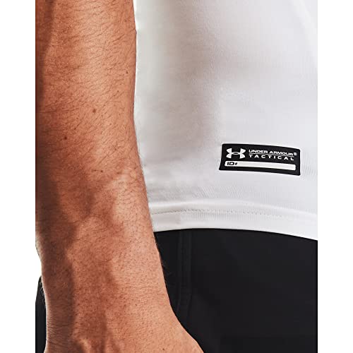 Under Armour Men's HeatGear Tactical V-Neck Compression Short-Sleeve T-Shirt , White (100)/Clear , X-Large