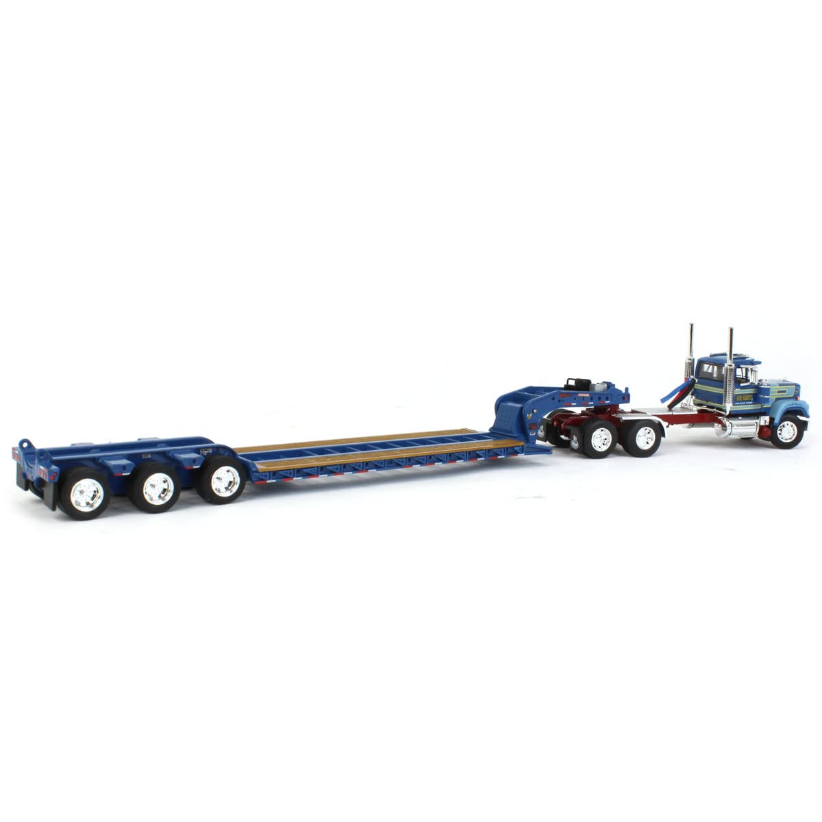 DCP 1/64 Mack Super-Liner Semi Truck w/Fontaine Magnitude Tri-Axle Lowboy Trailer Sid Kamp 60-1480