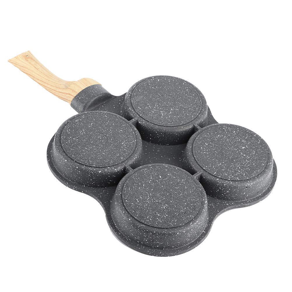 Multi Egg Frying Pan, 4 Hole Omelet Pan Non Stick Frying Pans Breakfast Pancake Maker for Induction Cooker Gas Stove