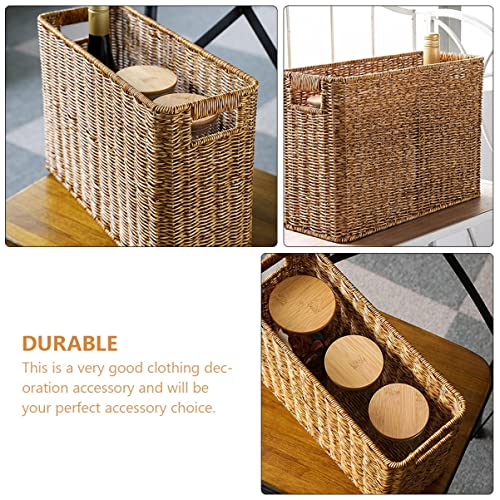 Piggy Bank Snack Container Snack Container Farmhouse Wicker File Basket Magazine Storage Clothes Basket Basket Magazine Holder Pantry Storage Baskets Garbage Container Bin Shelf Bracket