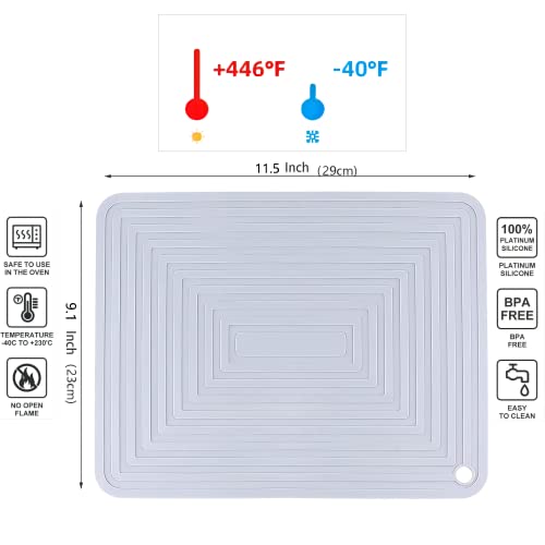 Silicone Trivets Mats Kitchen Tool Set 3 Pcs, Large Silicone Trivets for Hot Dishes,Silicone Trivets for Hot Pots and Pans, Silicone Trivet Mats Set About 9"X12", Black Silicone Hot Pads for Kitchen