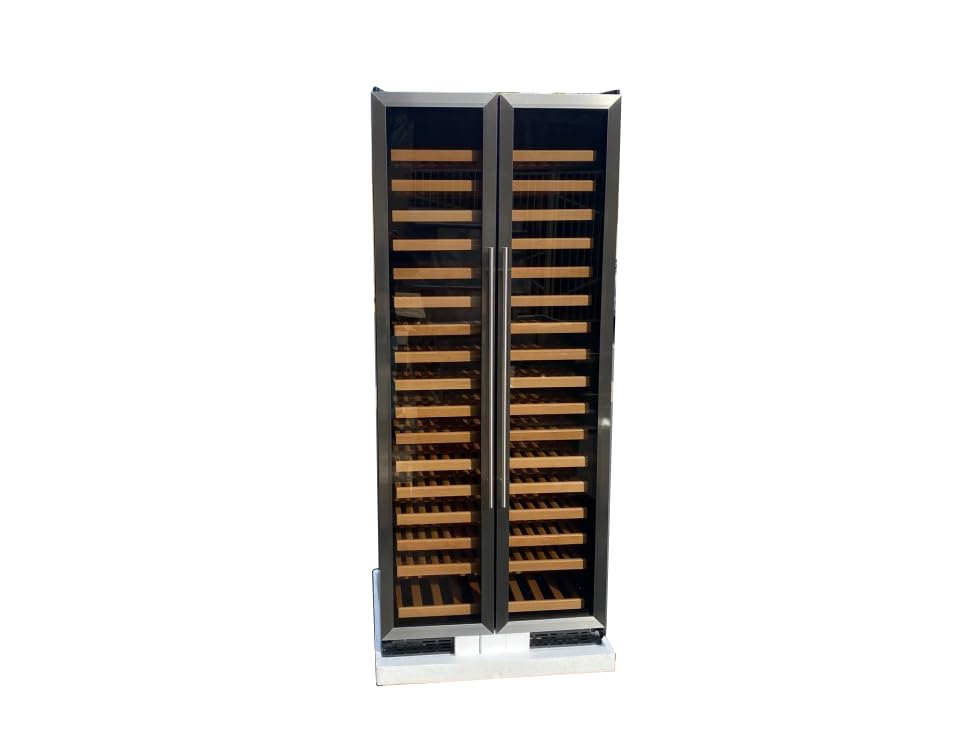 Elite Kitchen Supply Commercial Wine Cooler Dual Zone Refrigerator, ETL NSF 300-350 Bottles Reversible Fridge Merchandiser, Restaurant Bar Grocery Store