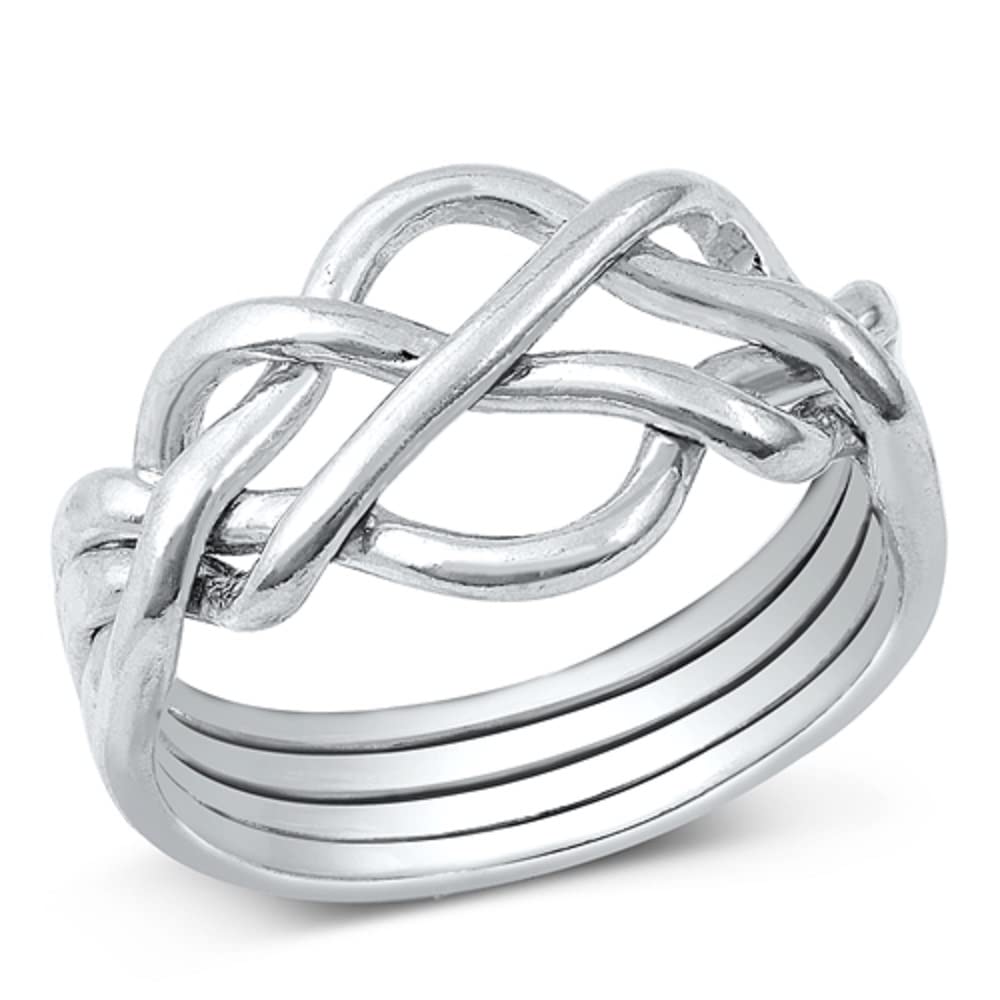 CloseoutWarehouse Sterling Silver Puzzle Statement Ring Size 10