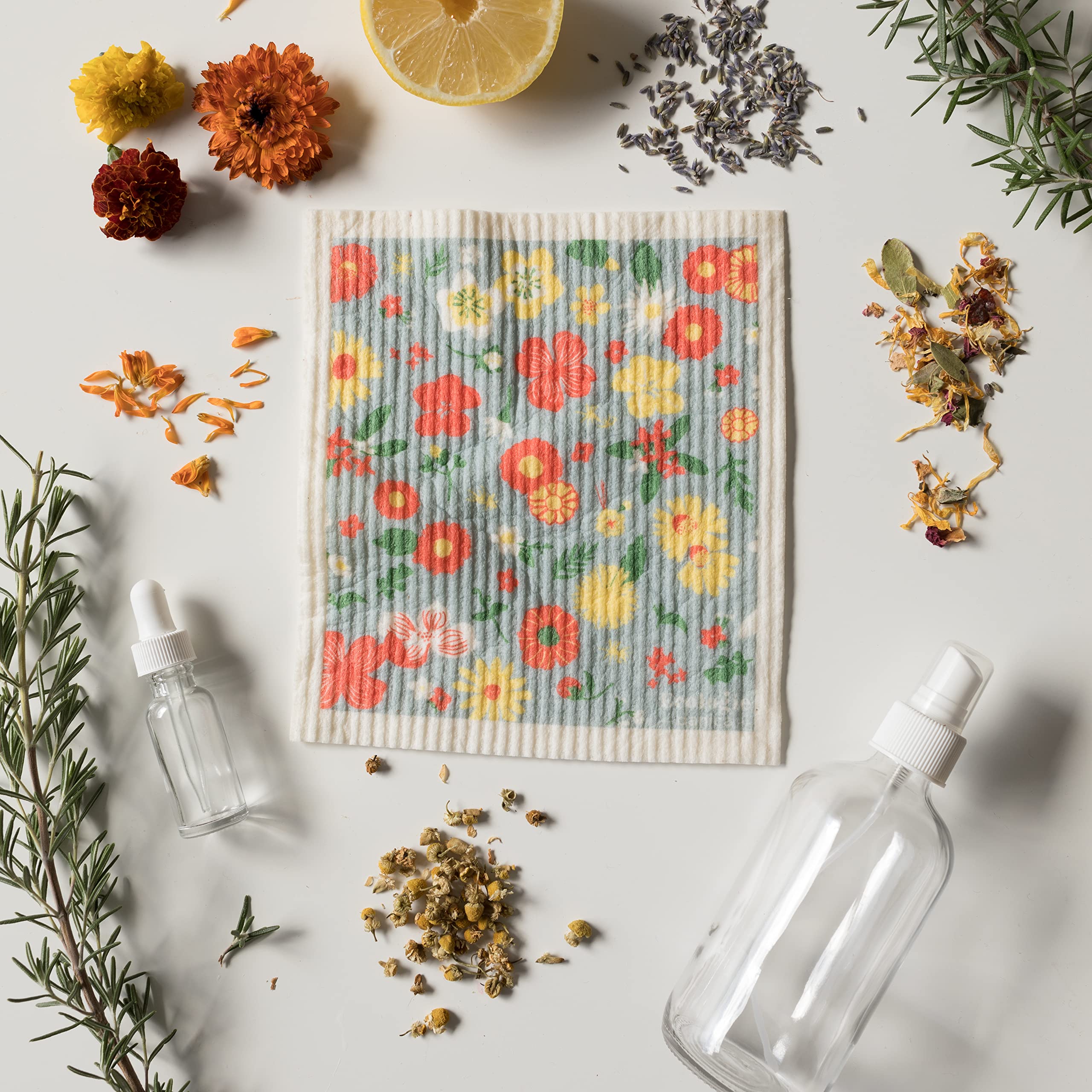 Ecologie by Danica Flowers of Month Swedish Dishcloths, Set of 3