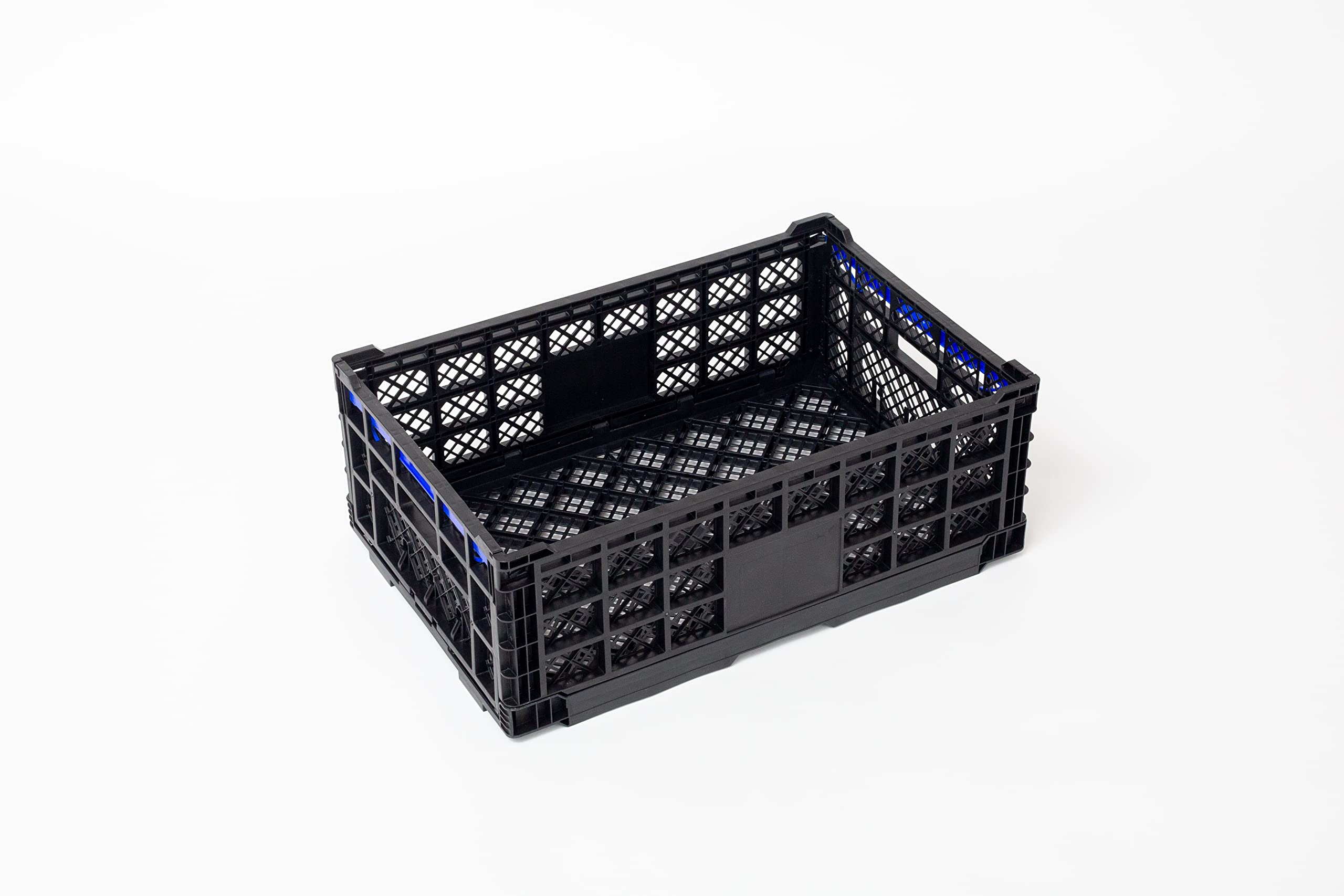 Civil Furniture 3-Pack Collapsible Storage Crates, Stackable Storage Basket Collapsible Storage Bins, 47L Plastic Crate Collapsible Crate Pastel Crates for Home Kitchen Office