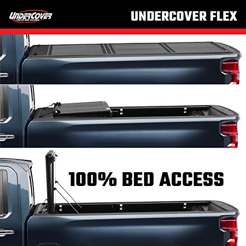 UnderCover Flex Hard Folding Truck Bed Tonneau Cover | FX51011 | Fits 2015 - 2017 Nissan Frontier w/track system 4' 11" Bed (58.6")