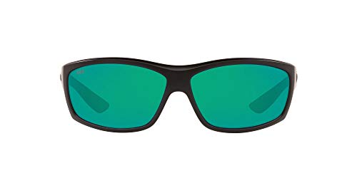 Costa Del Mar Men's Saltbreak Rectangular Sunglasses, Blackout/Copper Green Mirrored Polarized-580G, 65 mm