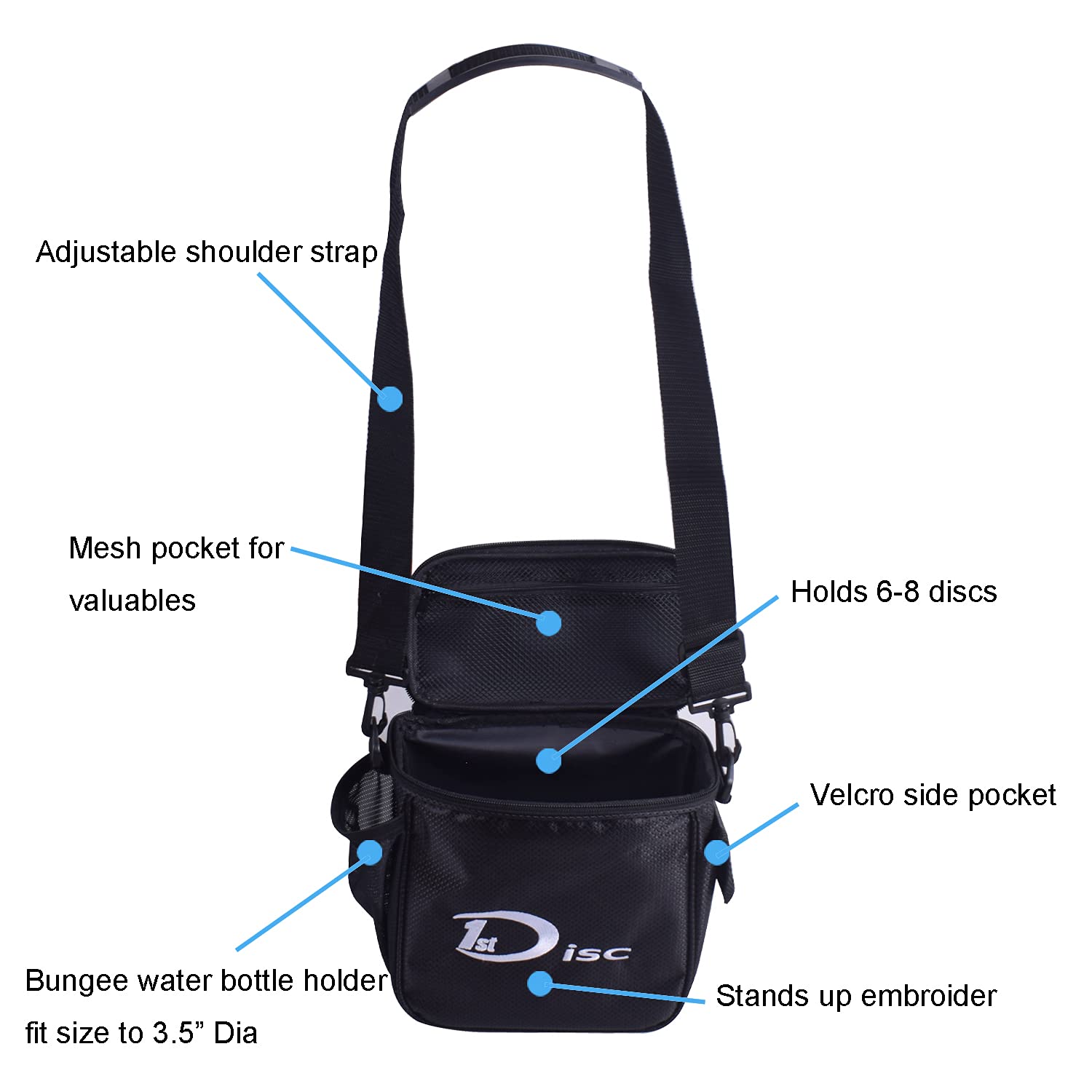 Disc Golf Starter Set-2 PCS Putter, 2 PCS Mid-Range, 2 PCS Driver, 1 Mini disc,1 Towel with Bag