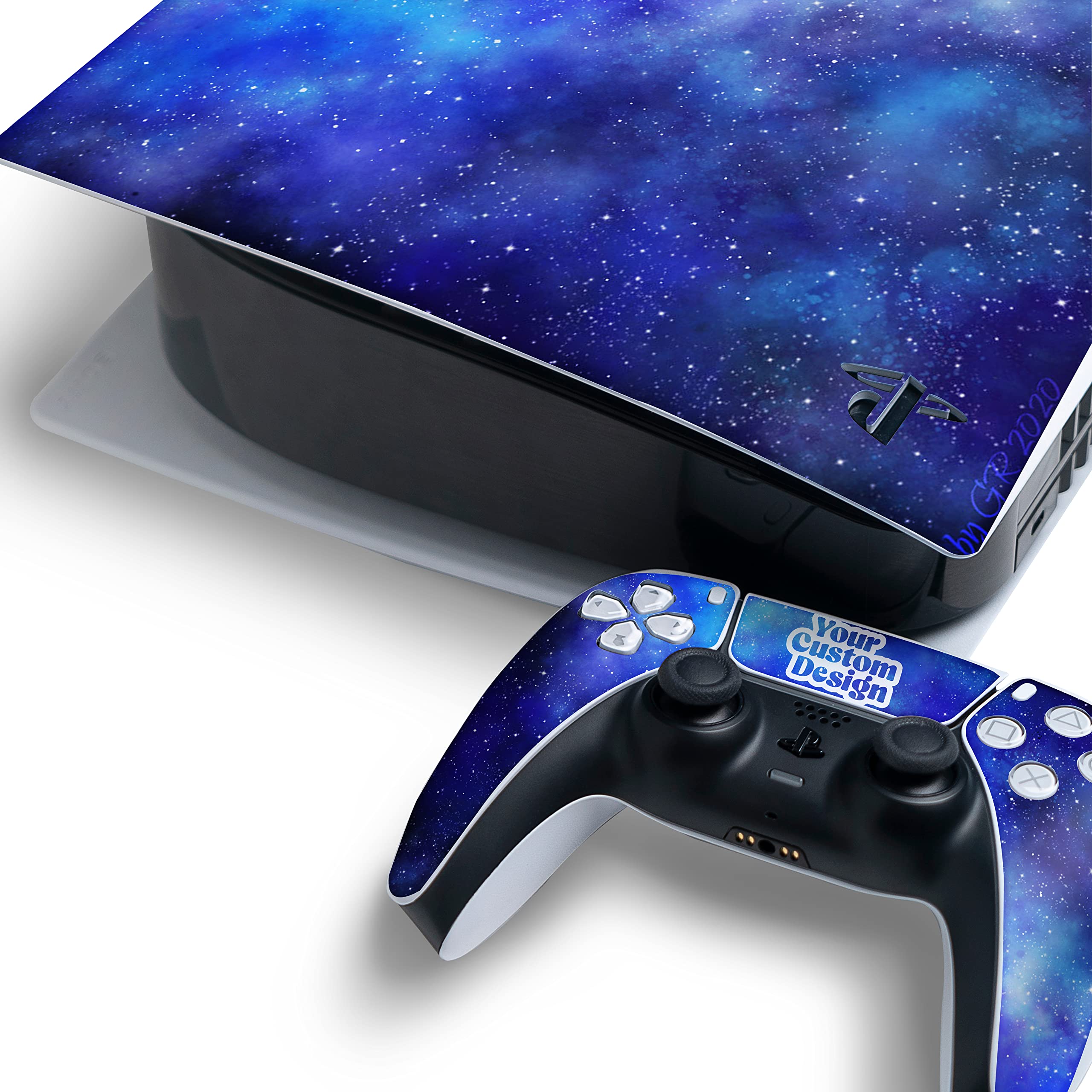 Dyeport Custom PS-5 Skin | Made in USA | Compatible Vinyl Sticker Skin for Play-Station 5 Controller & Console | Waterproof Protective Decal Cover Wrap-Fits Perfect with No Bubbles or Wrinkles