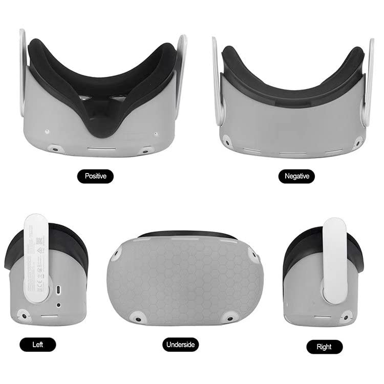 Duckart Protective Case Silicone Cover for Oculus Quest 2 VR Headset White