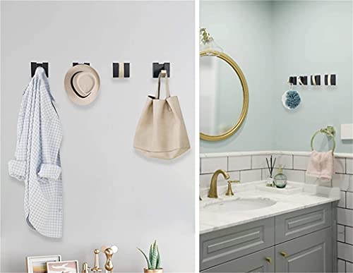 EYHLKM Coat Hooks for Wall Solid Aluminum Heavy Duty Conceal Folding Coat Hat Scarf Bag Towel Key Hook Retractable Black Single Hook ( Color : D , Size : As The Picture Shows )