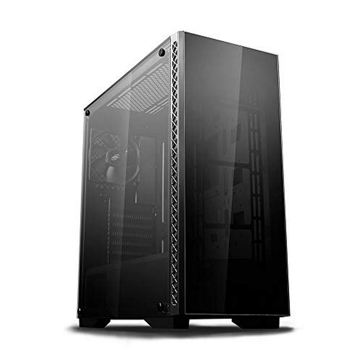 DEEPCOOL MATREXX 50 Mid-Tower Case Tempered Glass Side and Front Panel with PSU Shroud,one Black Fan pre-Installed at Rear