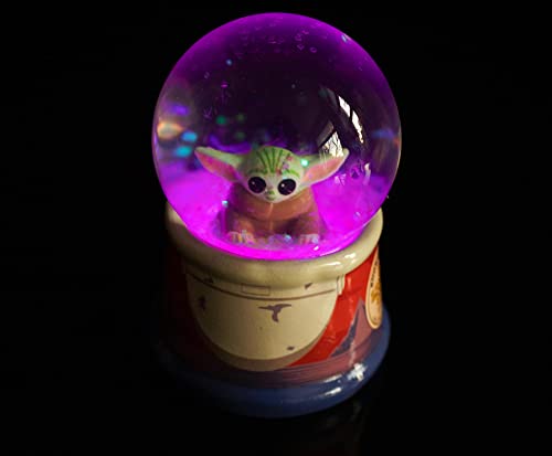 Silver Buffalo Star Wars The Mandalorian The Child Egg Pod Light Up Snow Globe, 55 mm