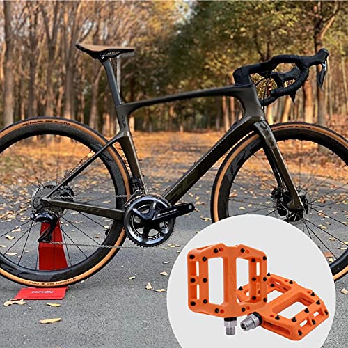 MZYRH Mountain Bike Pedal 9/16" 3 Sealed Bearings Lightweight Non-Slip Nylon Fiber Bicycle Platform Pedals for Road BMX MTB