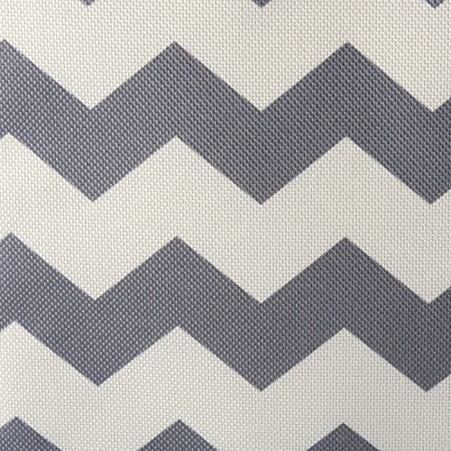 DII Collapsible Polyester Storage Bin, Trapezoid Chevron, Gray, Medium