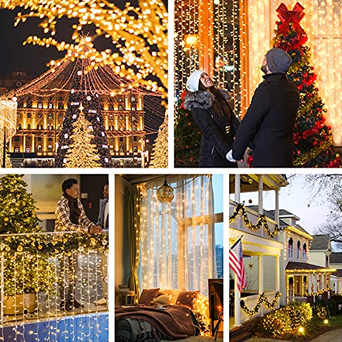 koopower [Timer & Remote] 36ft 100 LED Outdoor Battery Fairy Lights (IP65 Waterproof, Dimmable, 8 Modes, Warm White)