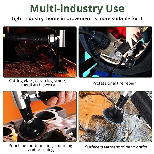 EYPINS Air Grinder,Compressed Air Angle Die Grinder 90 Degree Mini Sander Grinder Polisher Tool Set for Contour Grinding, Polishing, Milling