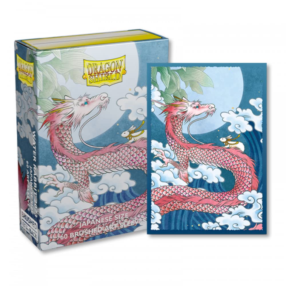 Dragon Shield β Limited Edition Brushed Art Japanese: Water Rabbit 2023 60 CT Japanese Size Card Sleeves - Yu-Gi-Oh! Card Sleeves Smooth & Tough - Compatible with Yu-Gi-Oh!