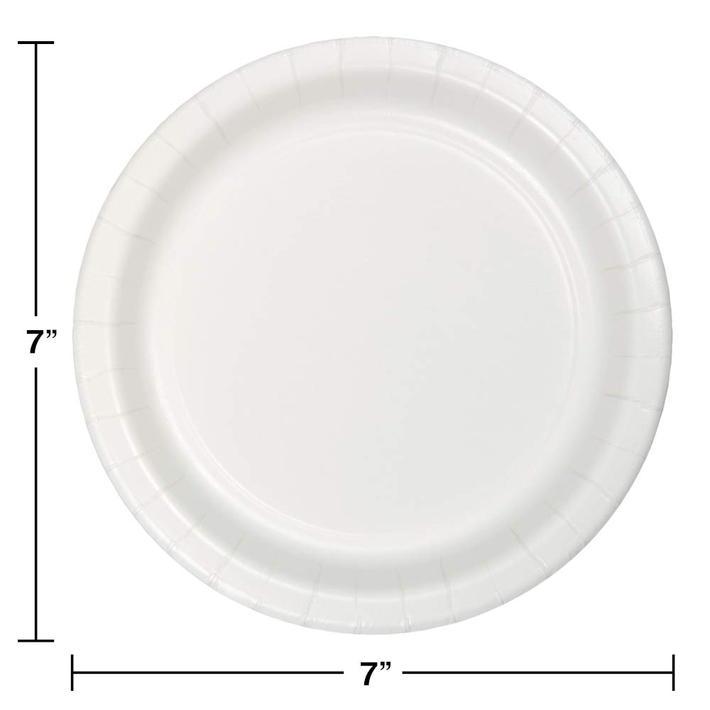 Creative Converting 75-Count Value Pack Paper Dessert Plates, White -