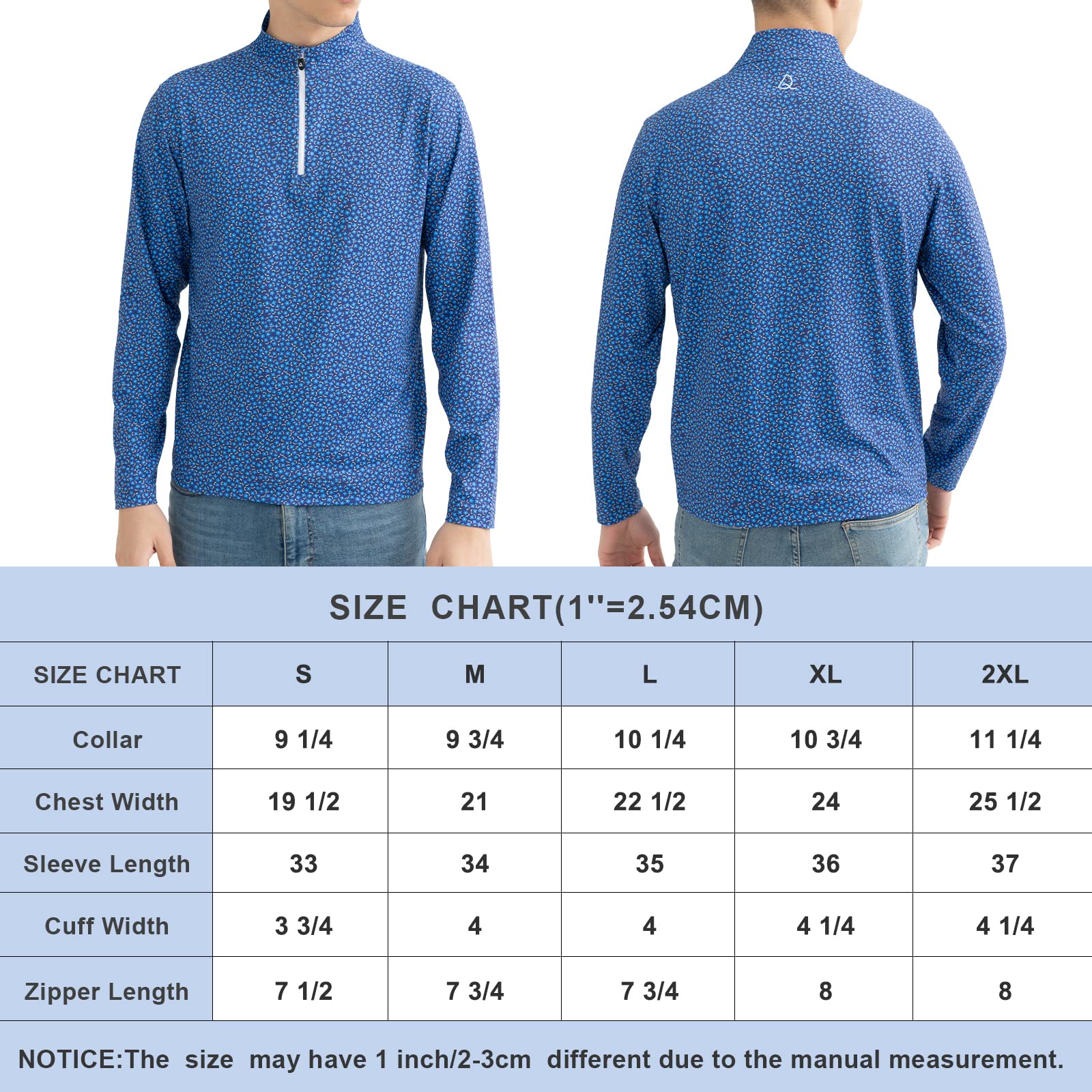 DEOLAX Mens Pullover Shirt 1/4 Zip Long Sleeve Dry Fit Pullover Sweaters Moisture Wicking Performance Golf Pullover for Men