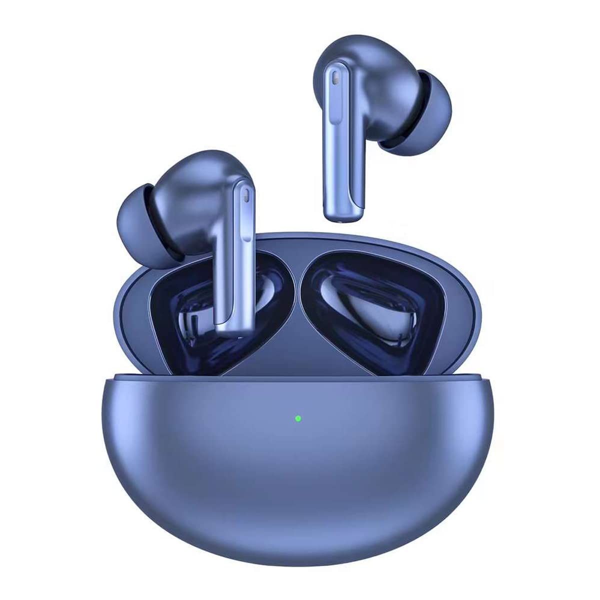eleror T7 Wireless Earbuds Active Noise Cancelling, 4Mic Call ANC Noise Cancellation Bluetooth Headphones and Immersive Sound with Wireless Charging, Comfortable/Secure Fit, Light Weight (Titanium)