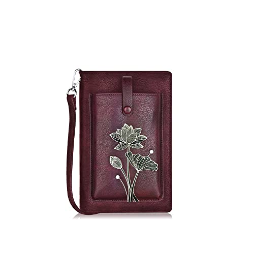 ESPE Hope iSmart RFID-Blocking Vegan Phone Pocket Purse (Hope iSmart Wine/Wine)