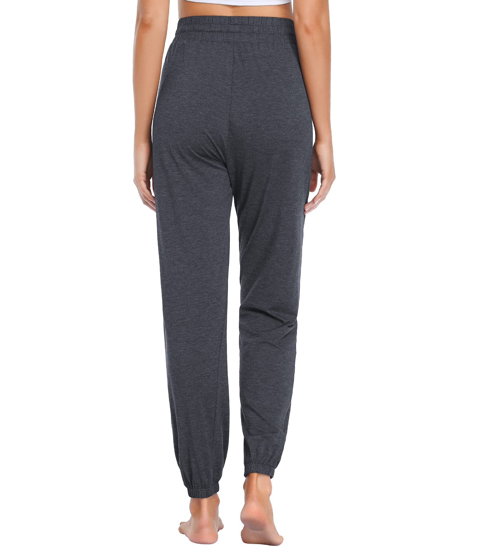 CULAYII Plus Size Womens Yoga Sweatpants Loose Stretch Drawstring Comfy Lounge Pants Workout Joggers Pants with Pockets Grey XXL