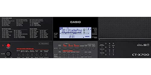 Casio CT-X700 Portable Keyboard Bundle with Stand, Bench, Sustain Pedal, Power Adapter, Austin Bazaar Instructional DVD, and Polishing Cloth