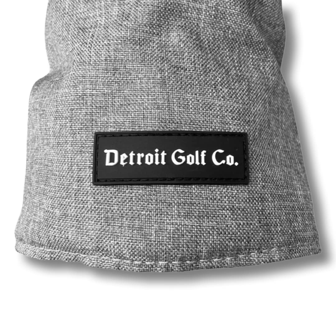 Detroit Golf Co. Premium Barrel Individual Golf Club Head Covers - Drivers, Fairway Woods and Hybrids (Gray, Driver)