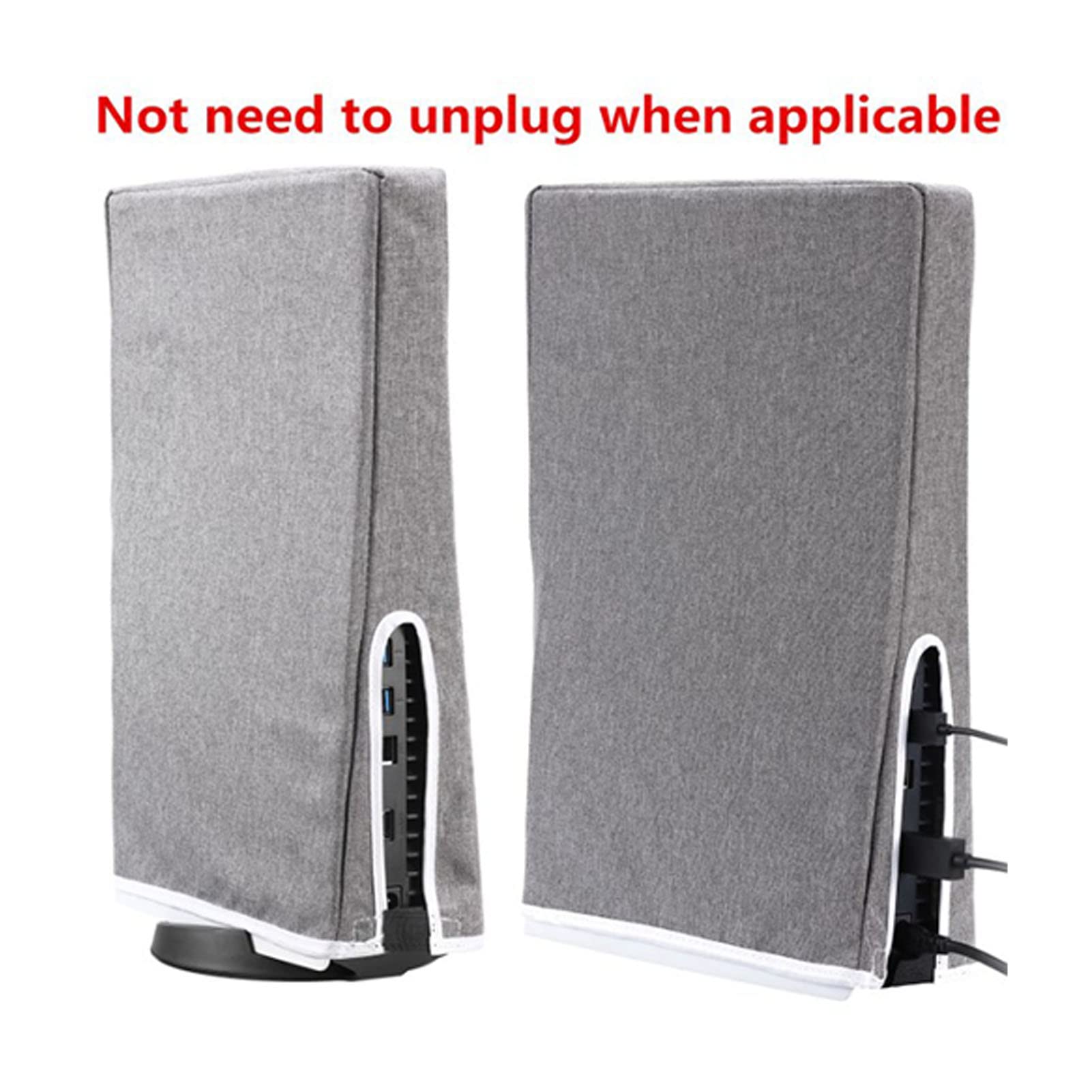 Dustproof Cover for Game Consoles Easytouse Dustproof Cover for Game Consoles Vertical Slim Oxford Cloth (Grey)