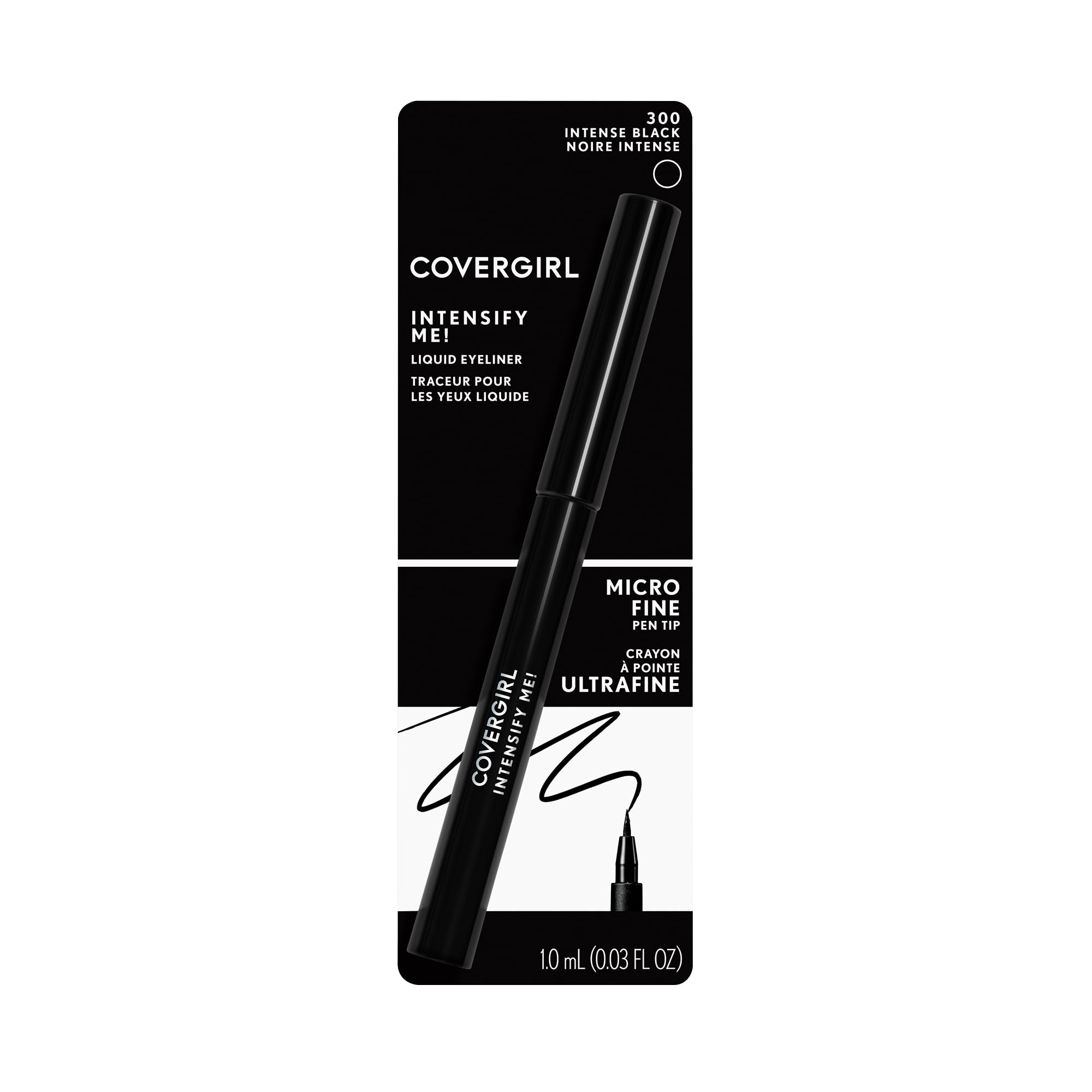 COVERGIRL Intensify Me Liquid Eyeliner Intense Black 300, 03 oz