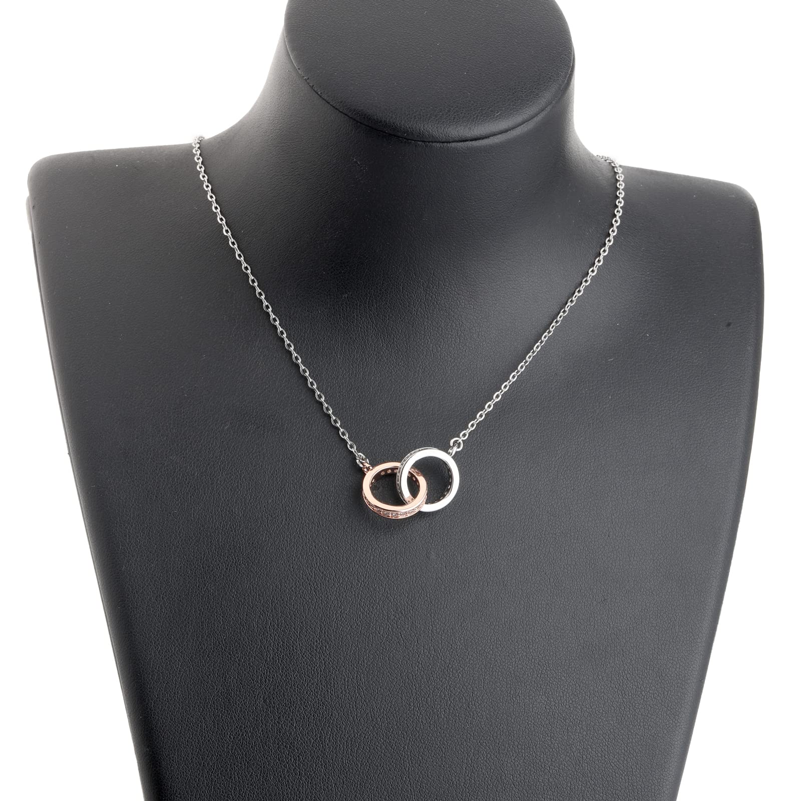 ENSIANTH Baptism Gift Thank you gift Shower Hostess Gift Baptism Gift Interlocking Circle Necklace Newborn Gift (Shower NE)