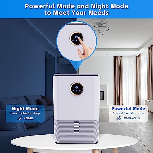 PTHRAOUTA dehumidifier for basement bathroom RV home closet indoor indoor 33.8 oz water tank(800 sq.ft) small dehumidifiers safe mini drainage auto-off odor removal 2 duak-core portable dehumidifier 5 colorful lights remove moisture quite silent car deh