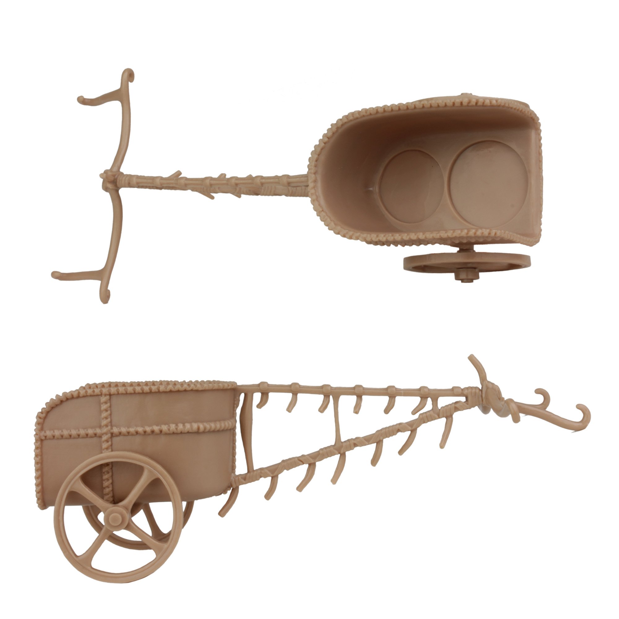 LOD Trojan War Greek vs Trojan Chariot Playset: 12 BLUE TAN 1:30 Plastic Figures