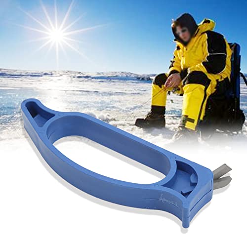 CUEA Ice Auger Sharpener, ABS Handle Auger Tool Sharpener High Hardness Easy Operate Universal for Ice Fishing Accessories