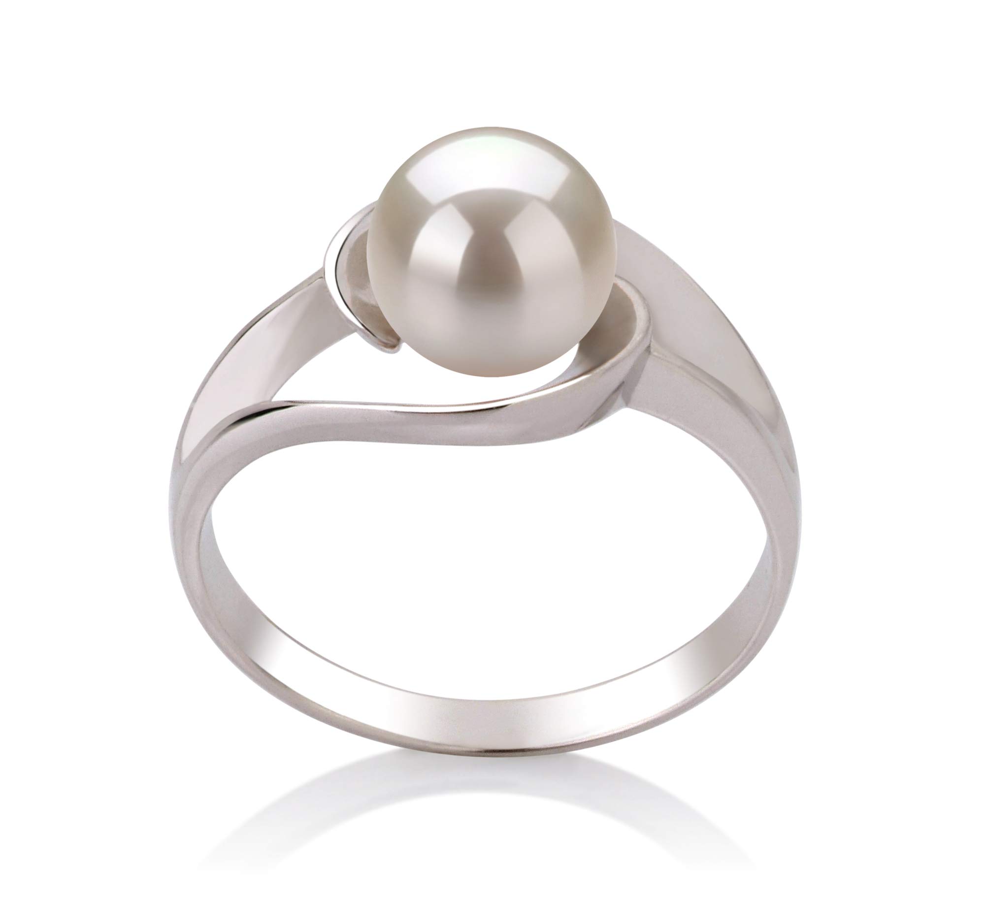 Clare White 6-7mm AAA Quality Freshwater 925 Sterling Silver Cultured Pearl Ring For Women - Size-6