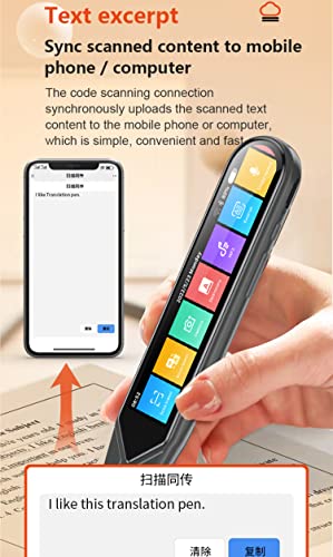 Language Translator with Camera, 5.0 LCD Touchscreen, Camera & Voice Translator, Translator Pen Scanner, OCR Reading Pen with Text to Speech, WiFi Connection, 112 Languages