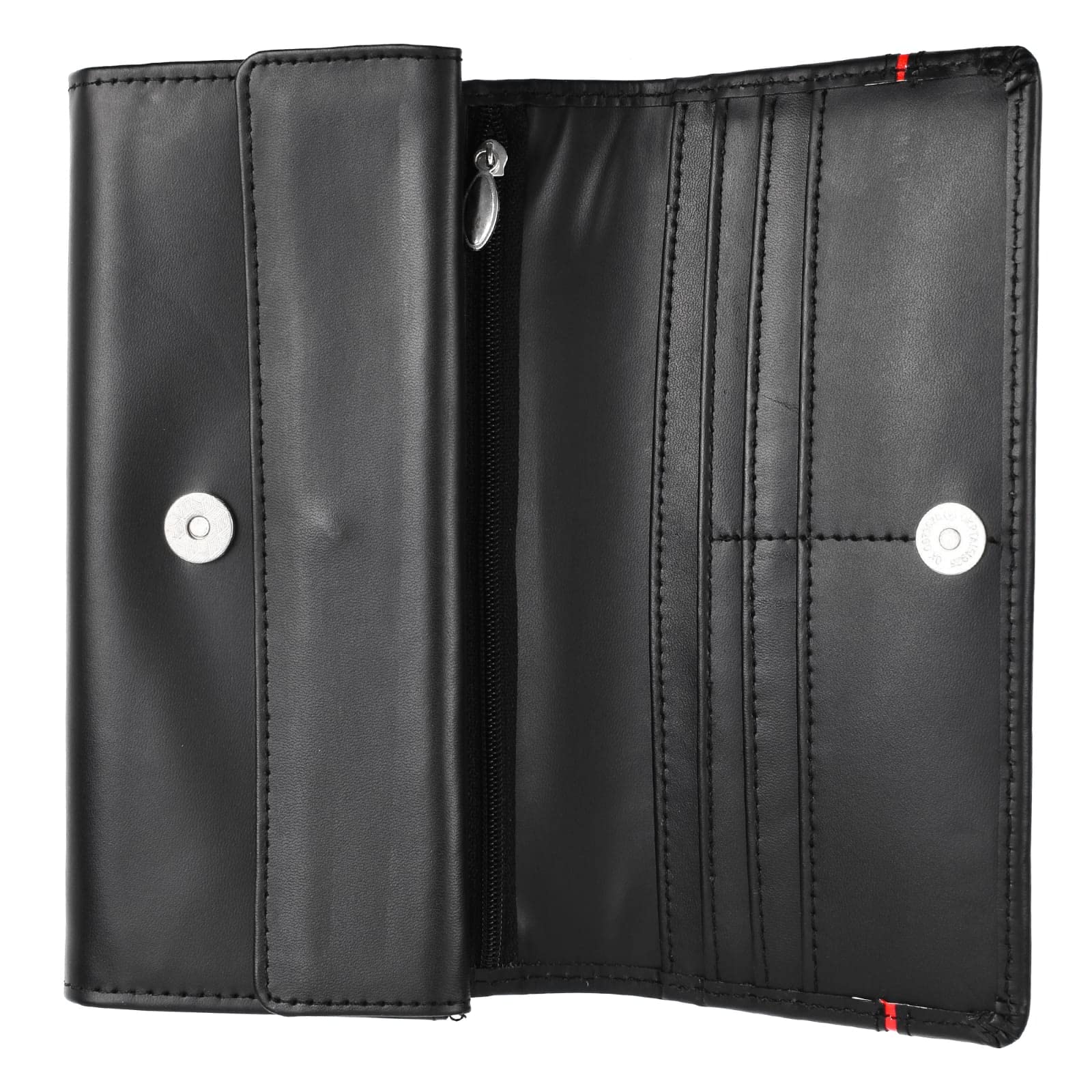Eager- Women’s Elegant Flap over Leather Wallet (Black)