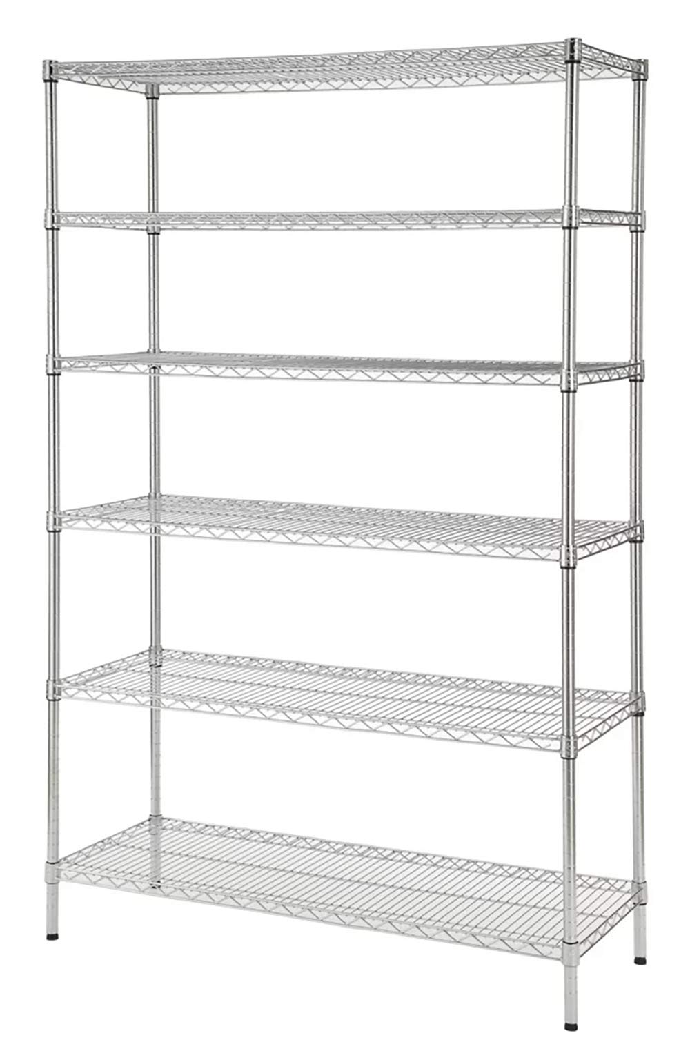 Regal Altair 21" Deep x 30" Wide x 74" High 6 Tier Chrome Wire Shelving Kit | NSF Commercial Storage Rack Unit