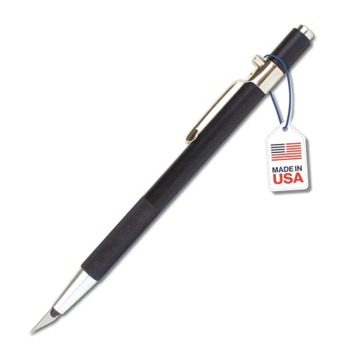 Excel Blades Retractable Pen Knife - Made in the USA, Pen Knife with Pocket Clip- Light Duty Scrapbook Knife & Precision Craft Knife - 2 Pack