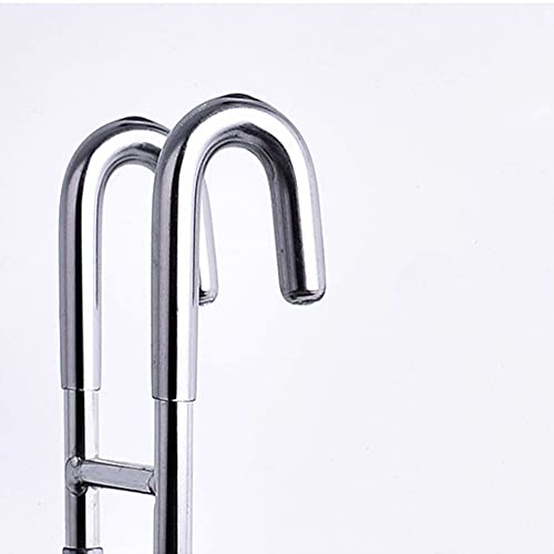 Maxfacilis Shower Door Hooks 2 Packs 304 Stainless Steel, Two Side Bathroom Frameless Door Hooks, for Robe, Towel, Squeegee, Loofah, Bathing Suits, Shaver-Silver(Two Side)