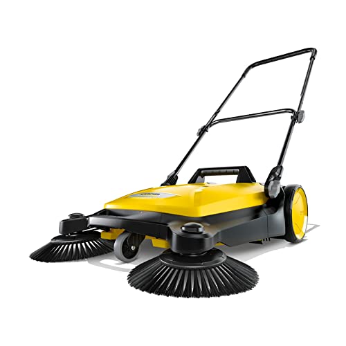 Karcher S 4 Twin Walk-Behind Outdoor Hand Push Floor Sweeper & NEIKO 53418A 36-Inch Magnetic Pickup Sweeper with Wheels, Adjustable Handle, and Floor Magnet