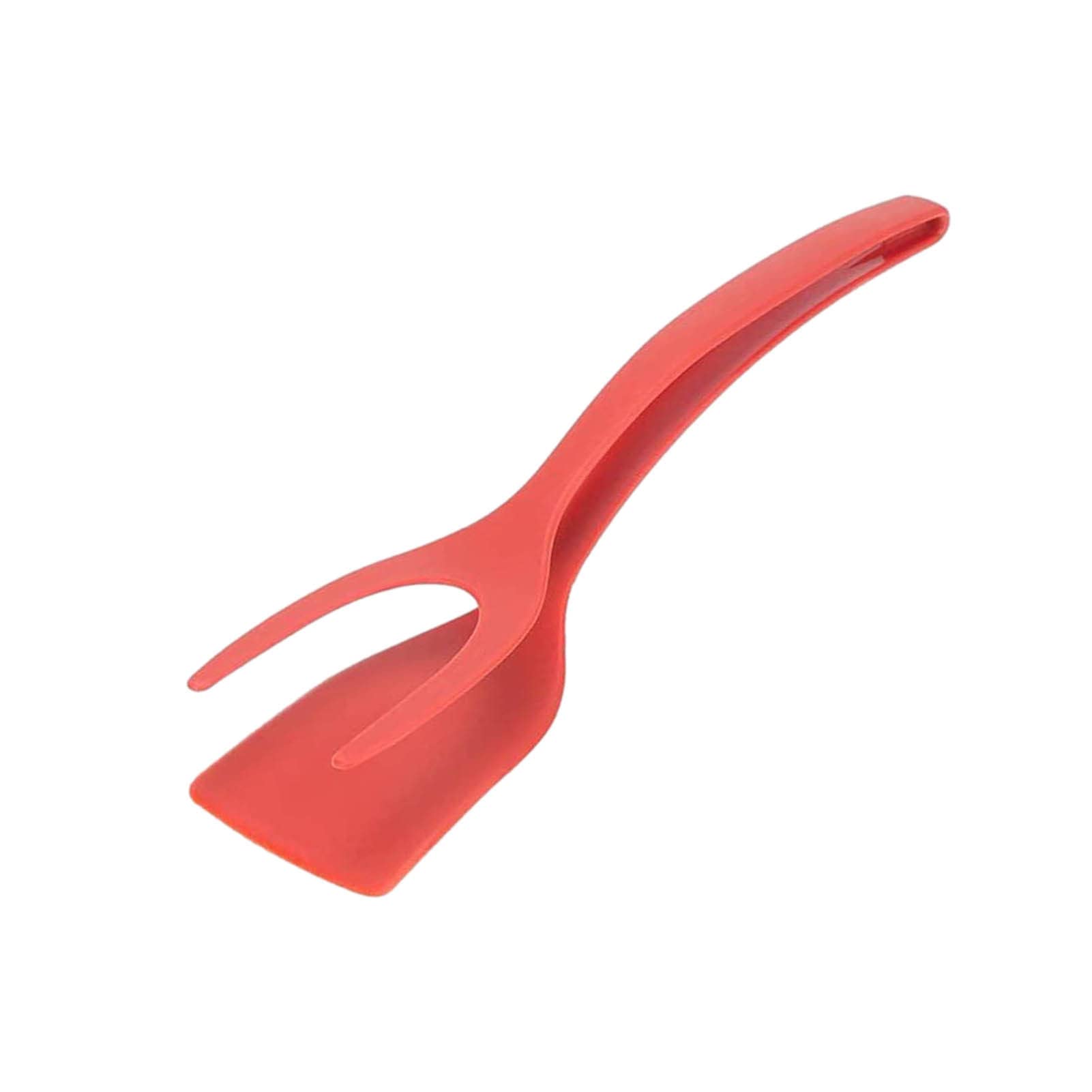 ESSUE Egg Spatula, Grip and Flipp Tongs Spatula, Fried Eggs Turners, 2 in 1 Omelette Clamp, Frying Turning Grilling Kitchen Cooking Tool for Omelette, Pancake, Steak, Fish, and Egg Ziurmut, Red