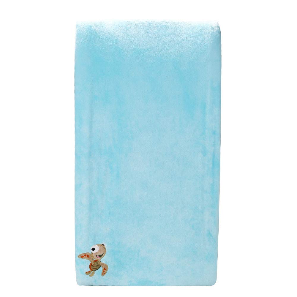 Coral Velvet Nursery Diaper Changing Table Cover Baby Girl Baby Boy Diaper Changing Pad Cover 1PC (Blue Turtle)