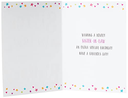 Regal Publishing Modern Birthday Card Sister in Law - 8 x 6 inches -