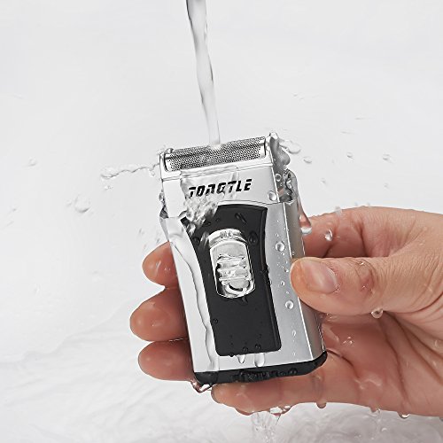 Men’s Foil Travel Shaver Tongtletech Electric Beard Razor Reciprocating Mini Washable Wet/Dry Hair Trimmer(Battery Operated)